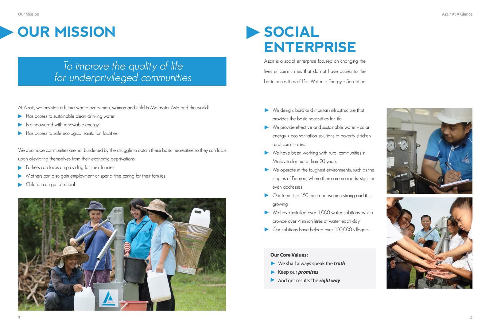 Water company profile design | SurfLoft